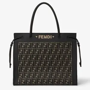 Fendi Magic Shopper Large Ff Embroidered Fabric Shopper
